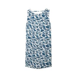 Tom Tailor Damen Ärmelloses Kleid mit LENZING™ ECOVERO™, blau, Gemustert, Gr. 36