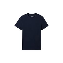 Tom Tailor Herren Basic T-Shirt, blau, Uni, Gr. XXL