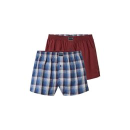 Tom Tailor Herren Boxershorts aus Baumwolle, blau, Kariert, Gr. 4