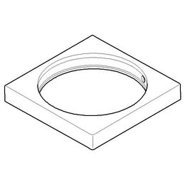 Dornbracht Rosette Ersatzteile 092767011 60 x 60 x 9 x D. 52,6 mm Platin 092767011-08