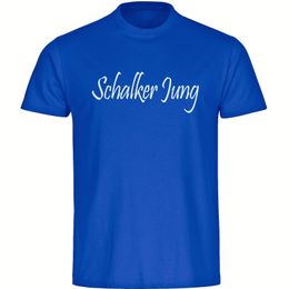 multifanshop® Kinder T-Shirt - Schalke - Schalker Jung - Druck weiß