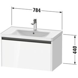 Duravit Ketho.2 Waschtischunterbau wandhängend Weiß Matt 784x455x440 mm - K25083018180000 K25083018180000