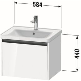 Duravit Ketho.2 Waschtischunterbau wandhängend Weiß Matt 584x455x440 mm - K25081018180000 K25081018180000