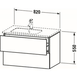 Duravit L-Cube Waschtischunterschrank wandhängend 820x481x550 Ei Marmoriert LC629105555