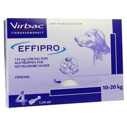 Virbac Effipro 134 mg zum Auftropfen für mittelgroße Hunde 4 St