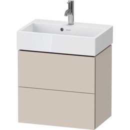 Duravit L-Cube Waschtischunterbau wandhängend Compact, 2 Schubkästen, Breite: 584mm, für Vero Air 236860