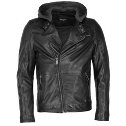 Maze Herren Lederjacke "42021183", schwarz, Gr. M, Obermaterial: 100% Lammleder; Innenfutter: 100% Baumwolle; &Auml;rmelfutter: 100% Polyester; Kapuze: