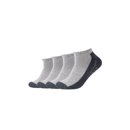 Camano Herren Sneakersocken "Sportsneakersocken 4er Pack", Gr. 35, grau, 50% Baumwolle, 29% Polyester, 19% Polyamid, 2% Elasthan, Colorblocking,
