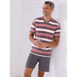Herren Shorty, Gr. 44, grau, 100% Baumwolle, Homewear-Sets