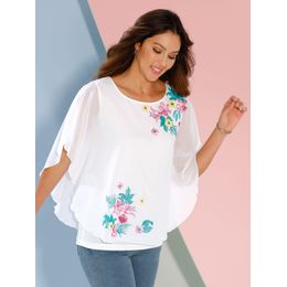 Classic Basics Damen Georgettebluse, pink, Gr. 40, gebl&uuml;mt, gemustert, 100% Polyester, Blusen