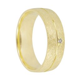 Firetti Damen Trauring "Schmuck Geschenk Gold 375 Hochzeit Ehering Trauring "LIEBE"", 21, 0,01 SI = kleine Einschlüsse mit Brillant, Gelbgold 585,