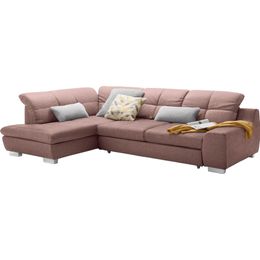 Ecksofa, B:292cm H:89cm T:212cm, lila, SET ONE BY Musterring, 100% Polyester, Wohnzimmer, Sofas, "SO 1200 inkl. Sitztiefen- & Rückenverstellung für