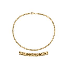 Firetti Damen Kette ohne Anhänger "Schmuck Geschenk Silber 925 Halsschmuck Halskette Königskette", 45, Silber 925 (Sterlingsilber), B: 4,8mm, gold,
