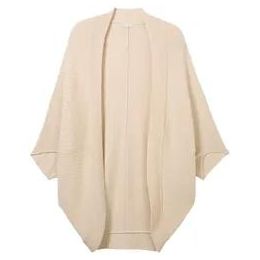 Tom Tailor Damen Oversized Cape-Cardigan, beige, Uni, Gr. ONESIZE