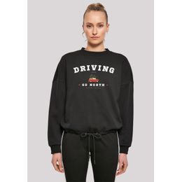 F4NT4STIC Damen Sweatshirt "Driving Home Weihnachten", schwarz, Gr. L, Obermaterial: 65% Baumwolle, 35% Polyester, Sweatshirts, Weihnachten,