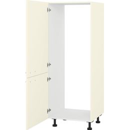 K&uuml;hlumbauschrank KOCHSTATION, B:60cm H:150cm T:56cm, beige, Schr&auml;nke, ""KS-Scafa" 2 T&uuml;ren f&uuml;r integrierte K&uuml;hl-Gefrier-Kombination 1444 mm",