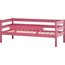 Einzelbett Hoppekids, B:76cm H:65cm L:166cm, rosa, Kiefer massiv, Betten, "ECO Comfort Kinderbett, Kiefer Massivholz, Jugendbett inkl. Rollrost",