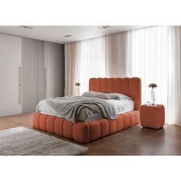 Fun Moebel - Polsterbett Doppelbett Set.1 carson 180x200cm Stoff Catch Me Rostbraun