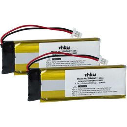 2x Akku Ersatz für Cardo BAT00004 für gps Navigation Navi (800 mAh, 3,7 v, Li-Polymer) - vhbw