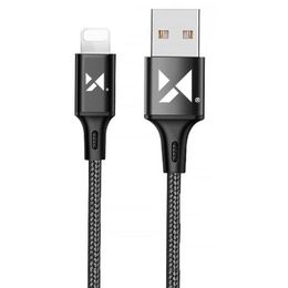 Wozinsky Ladekabel Lade- und Datenkabel USB Kabel - iPhone Anschluss 2.4A 1m Schwarz