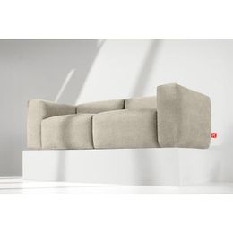 Buffo Sofa 2,5 Sitzer mit extrem weicher und bequemer Sitz, ecrufarben - Konsimo