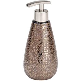 Wenko - Seifenspender Marrakesh Keramik, 400 ml, Braun, Keramik braun - braun