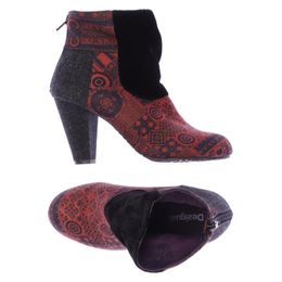 Desigual Damen Stiefelette, rot, Gr. 36