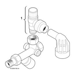 Junkers BOSCH Installationszubehör Nr. 429 Sicherheitsgruppe ohne Druckminderer 7719000758