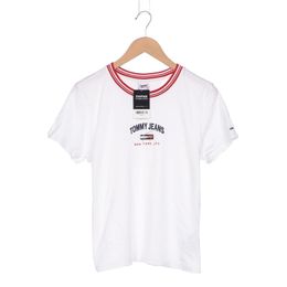 Tommy Jeans Damen T-Shirt, weiß, Gr. 38