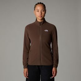 Fleecejacke The North Face "W 100 GLACIER FZ - EU", Damen, Gr. S, braun (smokey braun), Fleece, Obermaterial: 100% Polyester, unifarben, sportlich, hoch geschlossener Ausschnitt, Langarm eingesetzt eingefasste Kante, Jacken, mit Logostickerei