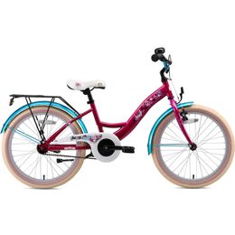 Jugendfahrrad Bikestar "Classic" Fahrräder Gr. 29cm, 20 Zoll (50,80cm), lila (beere/türkis) Kinder für Damen