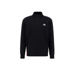 Sweater Alpha Industries "Alpha Industries Men - Sweatshirts Half Zip SL" Gr. L, schwarz (black) Herren Sweatshirts