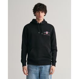 Hoodie Gant "REG MEDIUM ARCHIVE SHIELD HOODIE" Gr. M, schwarz (black) Herren Sweatshirts