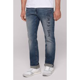 Regular-fit-Jeans CAMP DAVID Gr. 29, Länge 32, blau (dark blue printed) Herren Jeans mit breiten Nähten