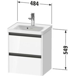 Duravit Ketho.2 Waschtischunterbau wandhängend Taupe Matt 484x375x549 mm - K25280091910000 K25280091910000