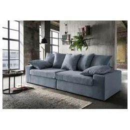 Big-Sofa Inosign "Sassari" Sofas Gr. B/H/T: 250cm x 76cm x 103cm, Struktur, Big-Sofa 2-Sitzer-2-Sitzer, blau (hellblau)