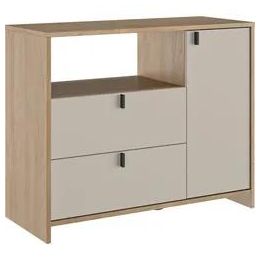 Kommode GAMI "RITMO" Sideboards Gr. B/H/T: 96cm x 78cm x 40cm, ein Innenregal im geschlossenen Fach, 2 St., beige (nat/greige) Praktische und funktionale Kommode mit 2 Schubladen einem Fach