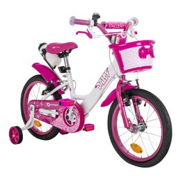 Actionbikes Motors Actionbikes Kinderfahrrad Daisy 16 Zoll, pink, St&uuml;tzr&auml;der, Korb, V-Brake-Bremsen, Antirutschgriffe (East)