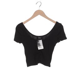 Bershka Damen T-Shirt, schwarz, Gr. 36