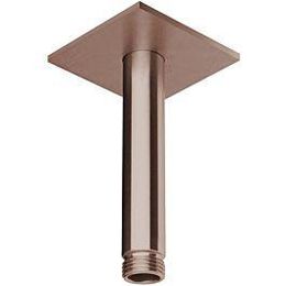 Herzbach Design iX PVD Deckenarm 21.964810.2.39 Copper Steel, für Regenbrause, 100mm, mit Rosette 70x70mm