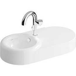 Vitra Liquid Waschtisch 7314B403-0001 80x39,5x15cm, mit Überlauf, weiß hochglanz VC, 1 Hahnloch mittig