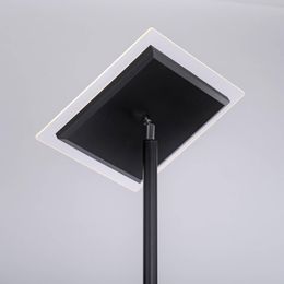 LED-Stehleuchte Hans mit Leselampe, eckig, schwarz