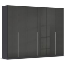 Drehtürenschrank Rauch "Kleiderschrank Schrank Garderobe AGORDO mit Dekor- oder Hochglanzfront" Schränke Gr. B/H/T: 271 cm x 210 cm x 54 cm, 6 St., grau (graumetallic, effektgrau hochglanz) durchdachte Innenausstattung, in 6 Breiten und 2 Höhen MADE IN GERMANY