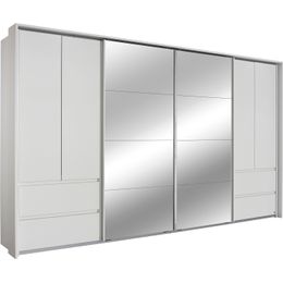 Dreh-/Schwebetürenschrank Rauch "Fulda" Schränke Gr. B/H/T: 368 cm x 214 cm x 64 cm, Passepartout ohne Beleuchtung, 6 St., weiß Drehtürenschrank Kleiderschrank Schwebetürenschrank Schränke mit Synchronöffnung und inkl. Passepartout