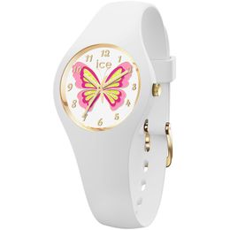 Ice Watch Quarzuhr ICE-WATCH "ICE fantasia - Butterfly Extra small 3H" Armbanduhren weiß Kinder Armbanduhr, Kinderuhr, Mädchenuhr, Schmetterling, Schulanfang