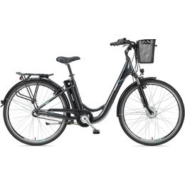 E-Bike Telefunken "Multitalent RC830" E-Bikes Gr. 48 cm, 28 Zoll (71,12 cm), grau (anthrazit) Pedelec, Elektrofahrrad für Damen u. Herren, Cityrad