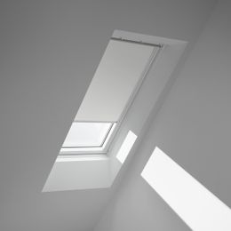 Velux Verdunklungsrollo "DKL P04 1025SWL" Rollos weiße Führungsschienen & Griffleiste Gr. P04, stufenlos positionierbar, weiß (weiß, weiß)