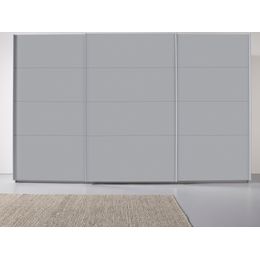 Schwebetürenschrank Rauch "Kleiderschrank Schrank Garderobe TOPSELLER OTELI inkl. Inneneinteilung" Schränke Gr. B/H/T: 360 cm x 229 cm x 62 cm, grau (seidengrau) mit 3 Innenschubladen sowie zusätzlichen Einlegeböden MADE IN GERMANY