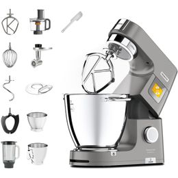 Kenwood K&uuml;chenmaschine "Titanium Chef Patissier XL KWL90.594SI", silber (silberfarben), B:20cm H:39,5cm T:38,5cm, K&uuml;chenmaschinen, W&auml;rmefunktion, zus&auml;tzliche 5 l Sch&uuml;ssel, inkl. umfangreiches Zubeh&ouml;r, K&uuml;chenmaschine