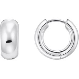 Paar Creolen Thomas Sabo "Schmuck Silber 925 Ohrringe Mini-Chunky-Form, CR741-001, CR741-413" Gr. Silber 925 (Sterlingsilber), silberfarben Damen